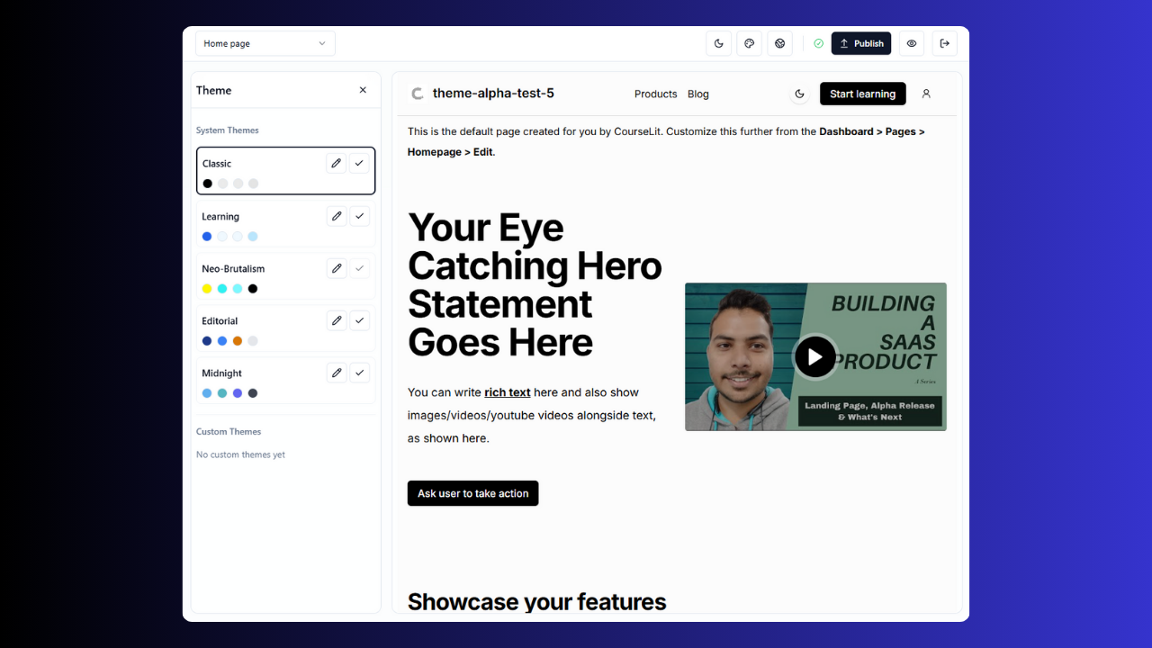 Introducing Themes | Blog | CourseLit